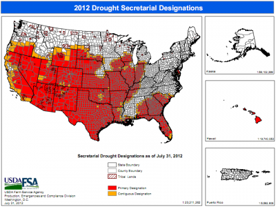 Map of U.S. Counties Designated as Disaster Areas | IndexMundi Blog