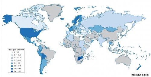 Rape Statistics by Country | IndexMundi Blog
