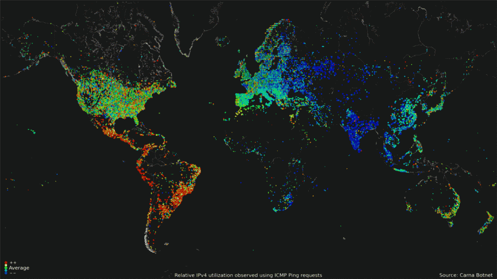 Map of Internet Activity | IndexMundi Blog