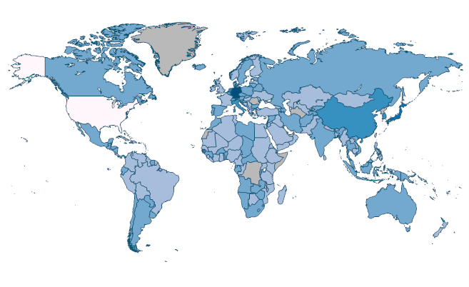 Cuenta financiera neta (BDP, USD a precios actuales) por país