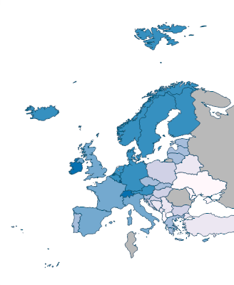 PIB per cápita (US$ a precios actuales) - Europe