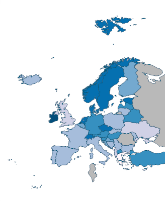 Ahorro bruto (% del PIB) - Europe