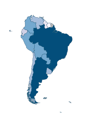 Arable land (hectares) - South America