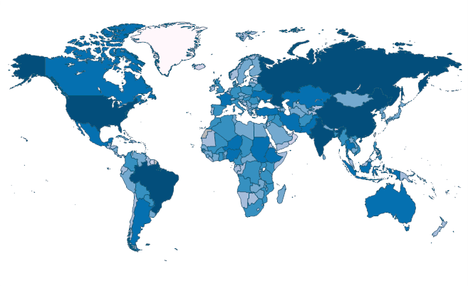 Arable land (hectares) by Country