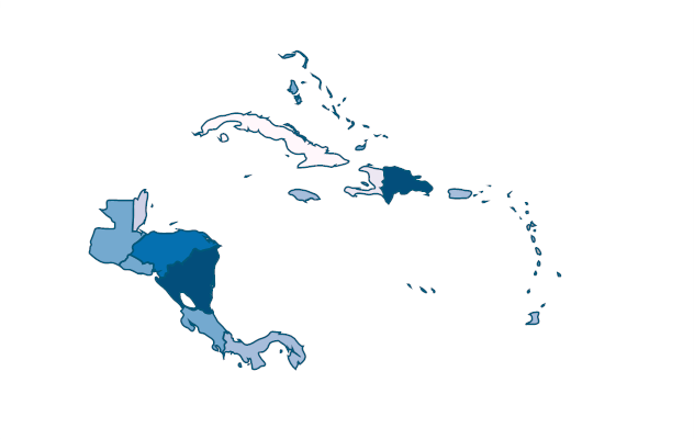 Crop production index (2004-2006 = 100) - Central America & the Caribbean