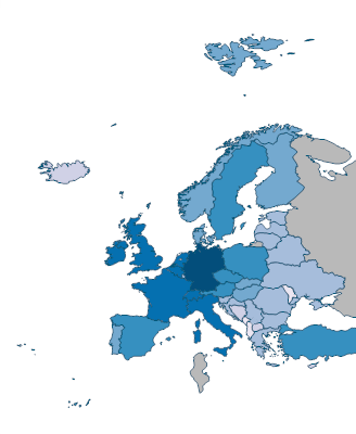 Goods exports (BoP, current US$) - Europe