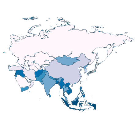 Net bilateral aid flows from DAC donors, Australia (current US$) - Asia