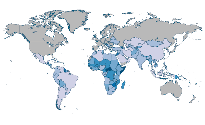 Net ODA received (% of gross capital formation) by Country