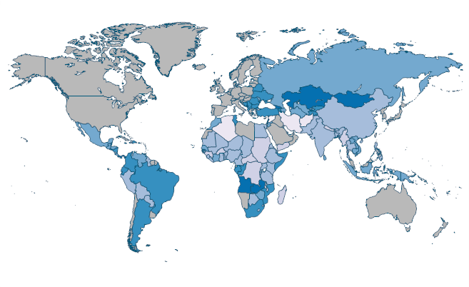 Total debt service (% of GNI) by Country