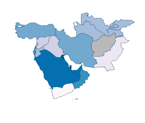 Electric power consumption (kWh per capita) - Middle East