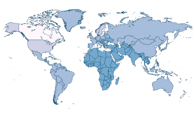 PM2.5 air pollution, population exposed to levels exceeding WHO ...