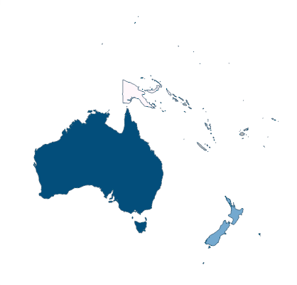 Population in largest city - Oceania