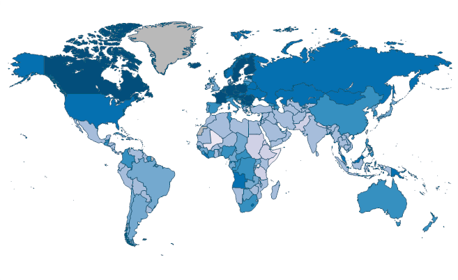Annual freshwater withdrawals, industry (% of total freshwater ...
