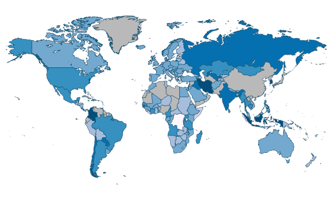 Expense (current LCU) by Country