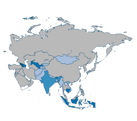 CPIA economic management cluster average (1=low to 6=high) - Asia