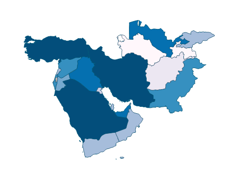 Fixed broadband subscriptions - Middle East