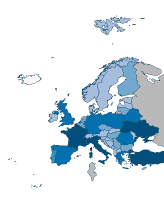 Armed forces personnel, total - Europe
