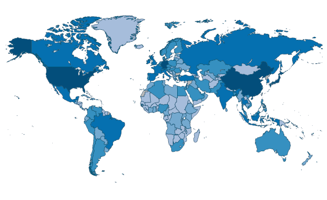 Manufacturing, value added (current US$) by Country