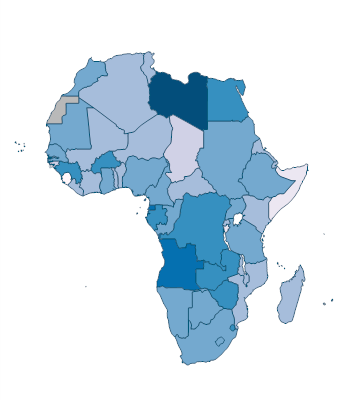 Industry, value added (% of GDP) - Africa