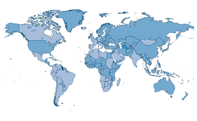 GDP per capita growth (annual %) by Country
