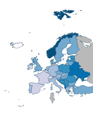 Total natural resources rents (% of GDP) - Europe
