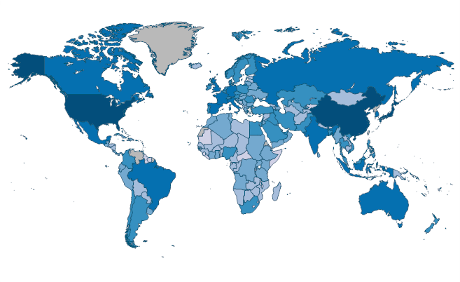 GNI (constant 2010 US$) by Country