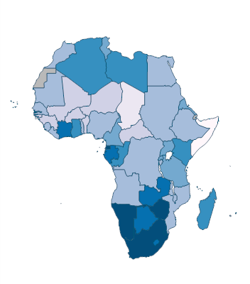 Literacy rate, adult female (% of females ages 15 and above) - Africa