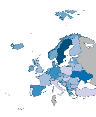 School enrollment, primary (gross), gender parity index (GPI) - Europe