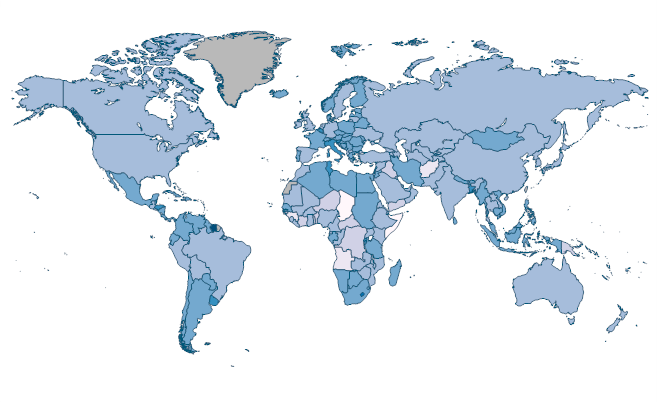 Secondary education, general pupils (% female) by Country