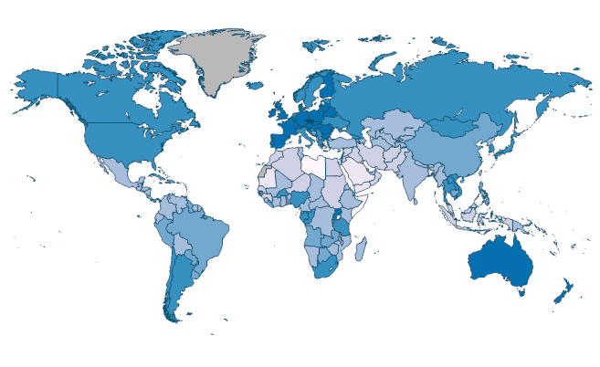 Total alcohol consumption per capita, female (liters of pure alcohol ...