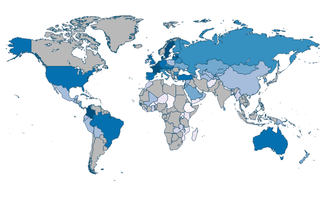Number of surgical procedures (per 100,000 population) by Country