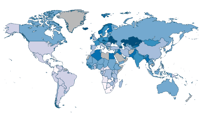 Average Income World Map