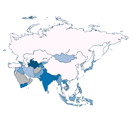 Poverty gap at $1.90 a day (2011 PPP) (%) - Asia