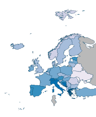 Employers, total (% of total employment) (modeled ILO estimate) - Europe
