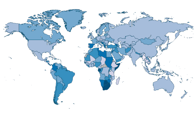 Unemployment, total (% of total labor force) (national estimate) by Country
