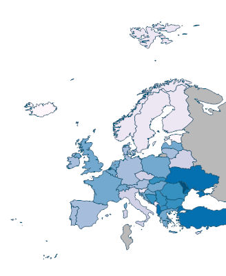 Mortality rate, infant (per 1,000 live births) - Europe