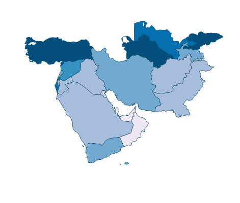 Population, female (% of total population) - Middle East