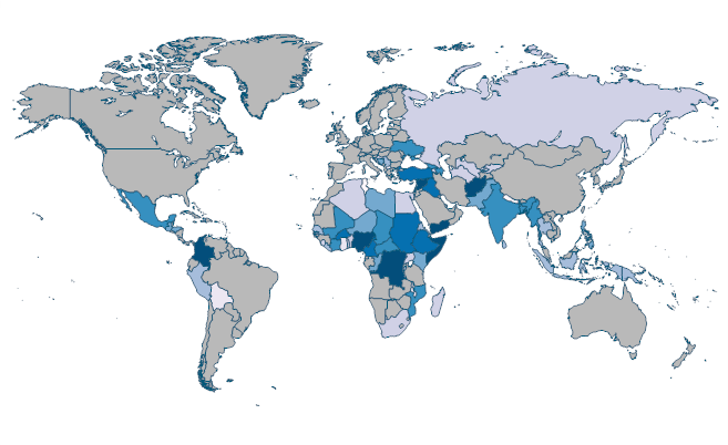 Internally displaced persons, total displaced by conflict and violence ...