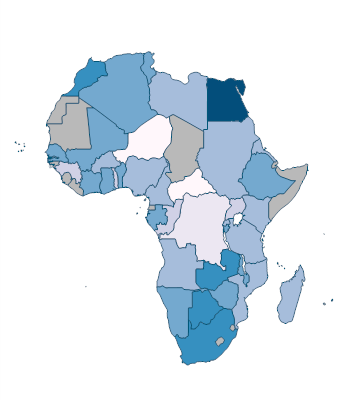 Fertilizer consumption (kilograms per hectare of arable land) - Africa