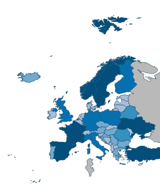 Surface area (sq. km) - Europe