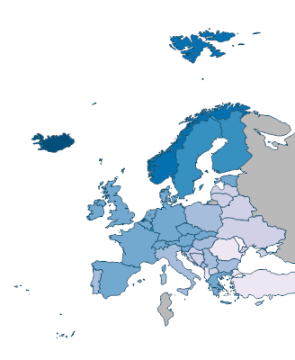 Electric power consumption (kWh per capita) - Europe