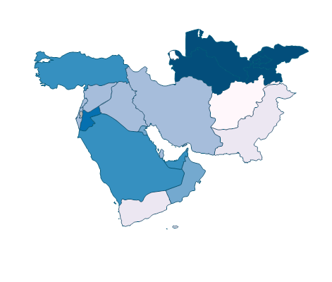 Literacy rate, adult total (% of people ages 15 and above) - Middle East