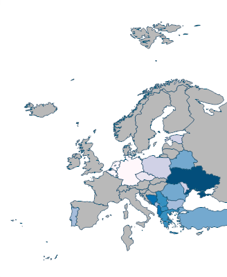 Prevalence of overweight, weight for height (% of children under 5 ...