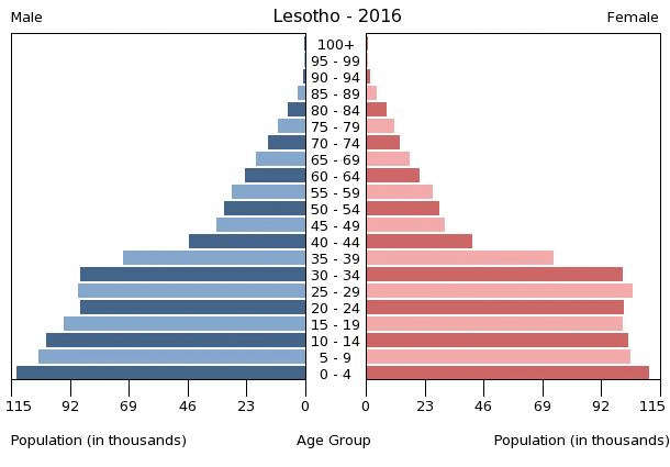 Lesotho Age structure - Demographics