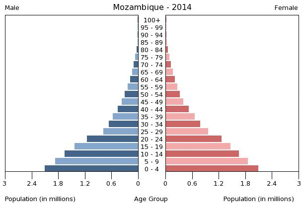 Mozambique Age structure - Demographics