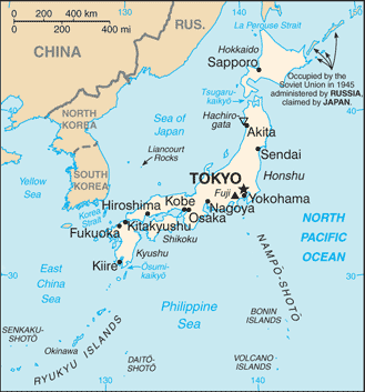 Japan Geographic coordinates - Geography